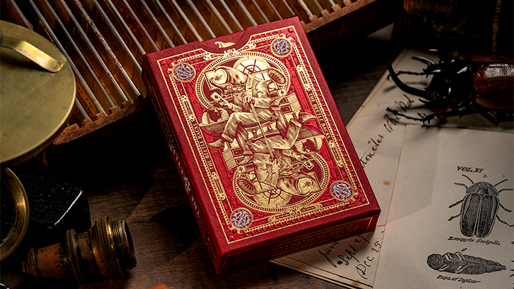 The Beetle Backs (Crimson Edition) Playing Cards - UK Playing Card Company